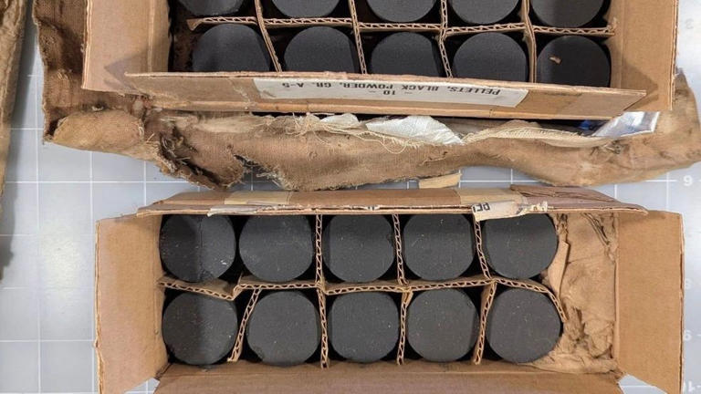 Tri-state bomb squad disposes of 'black powder pellets' used for naval ...