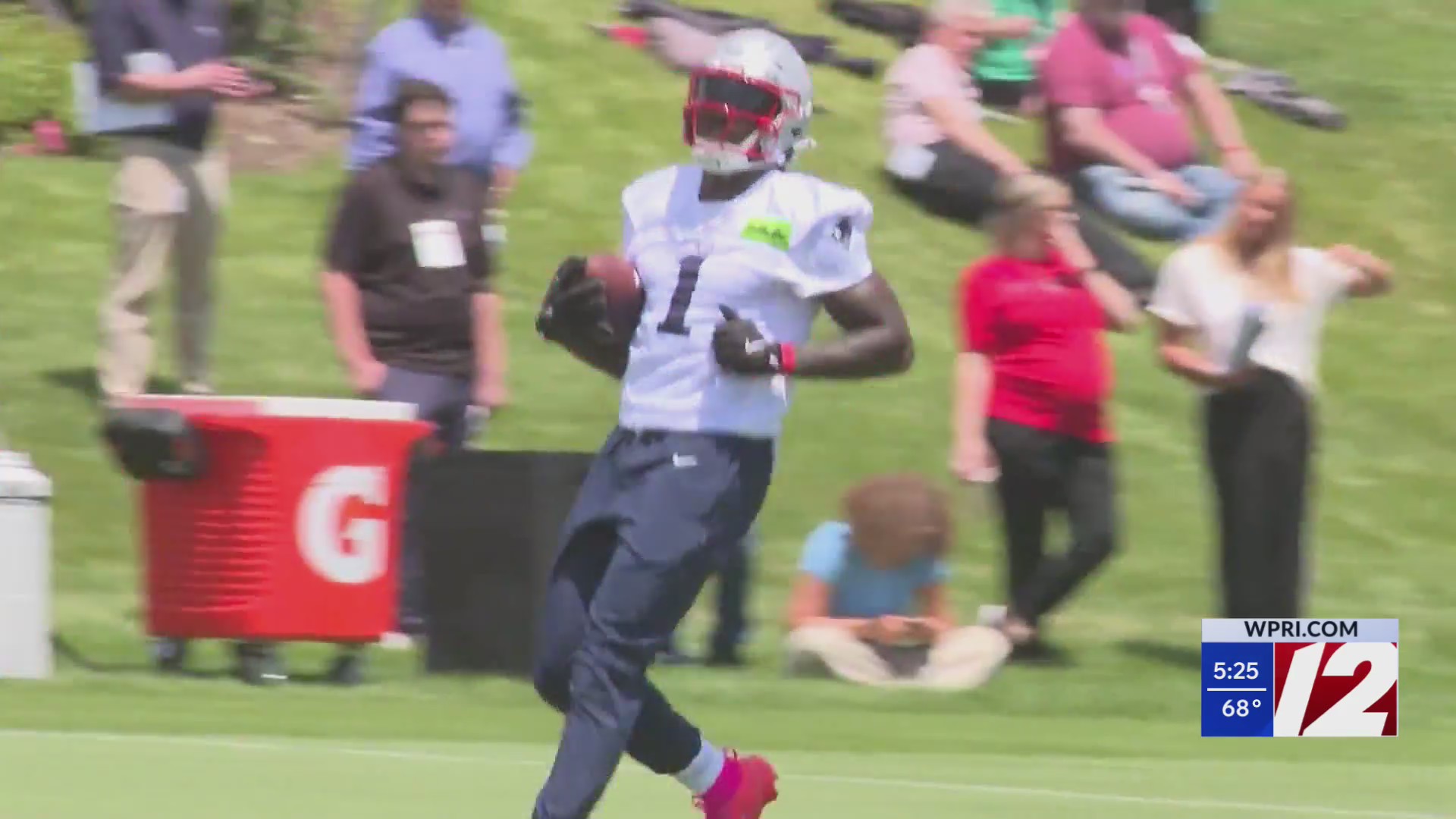 AJ Brown takes first practice in Foxboro