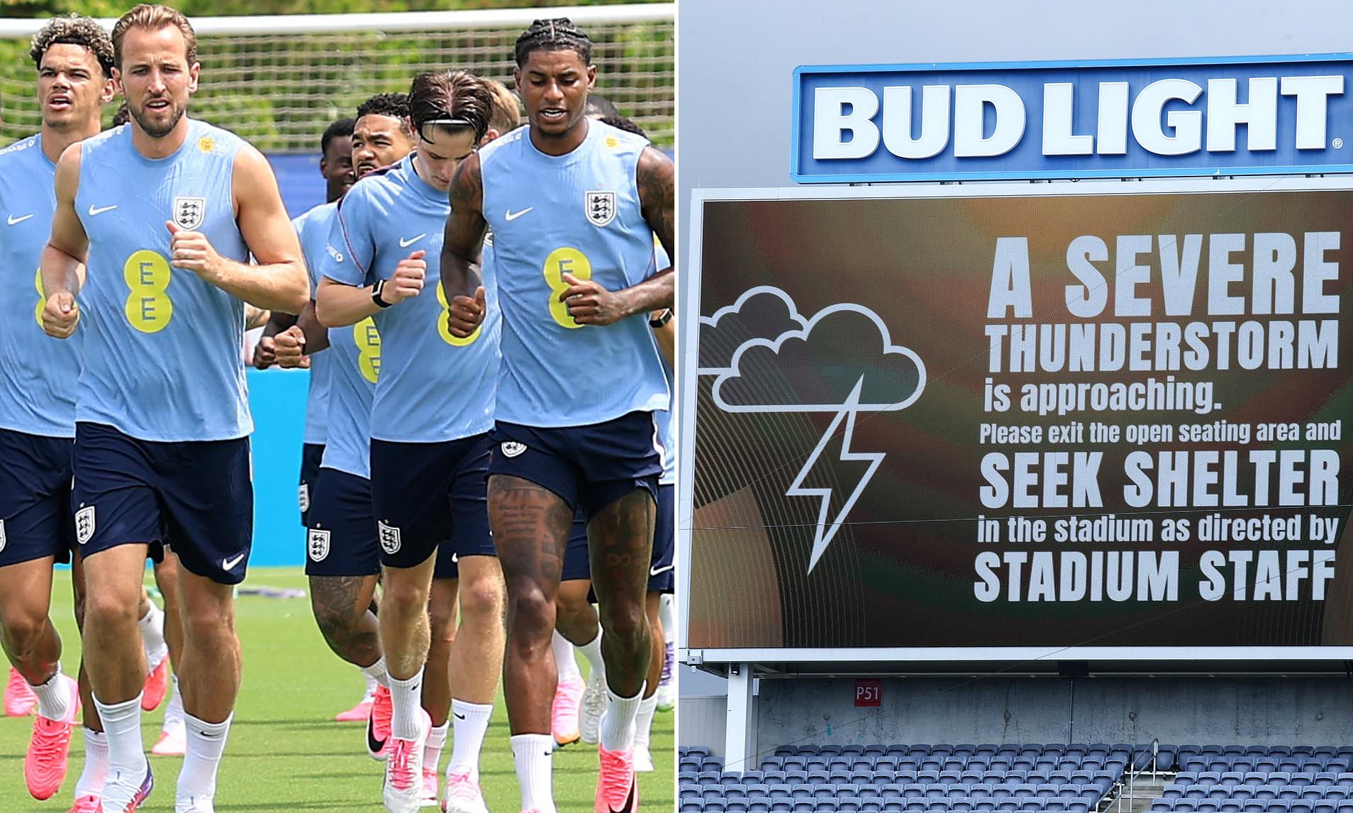 England's World Cup games could be delayed by hours if extreme weather ...