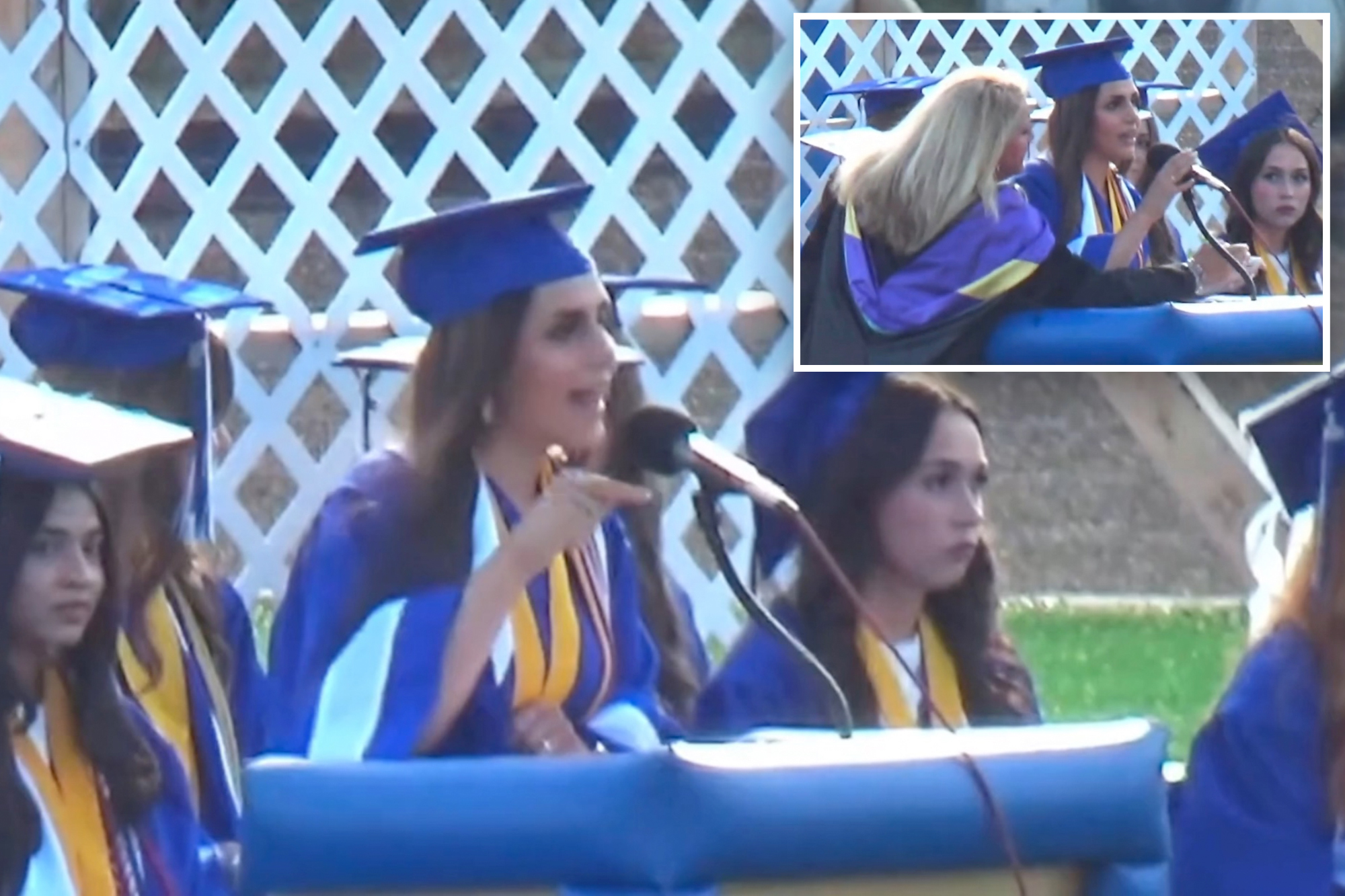 High school valedictorian yanked from stage after hijacking speech to ...