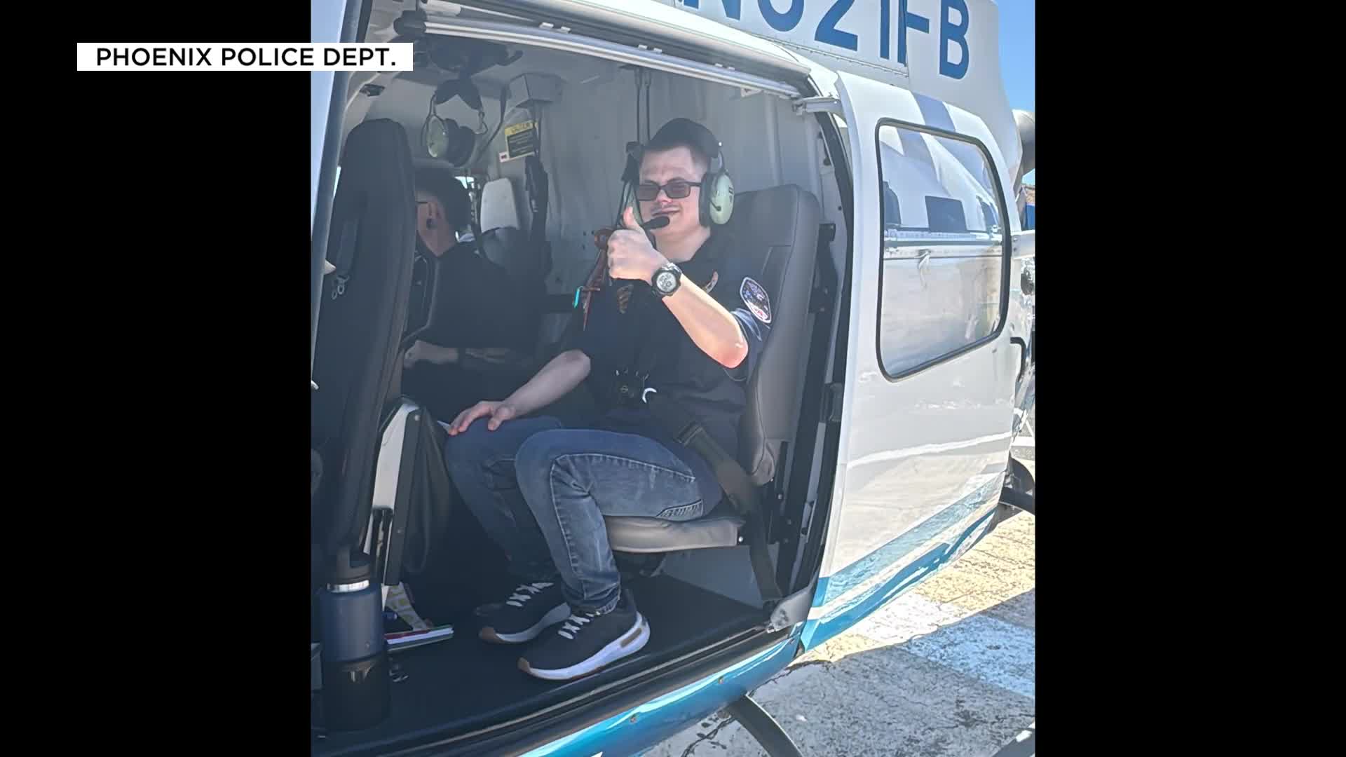 Phoenix police grant dream experience to man with Down syndrome