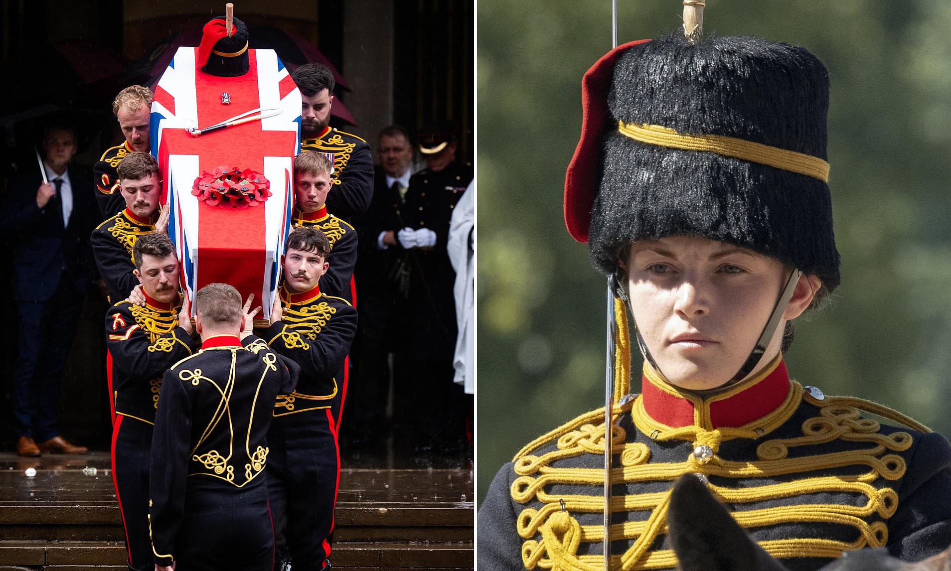 Mourners honour female soldier at funeral after she was thrown from ...
