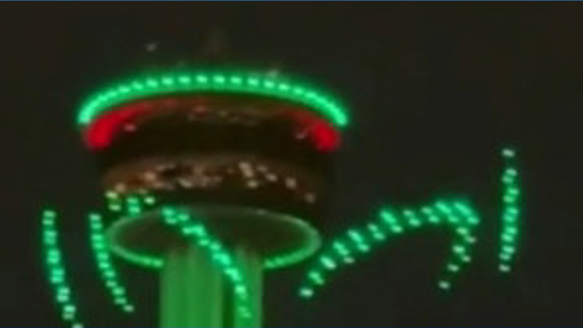 Alien drone show over downtown San Antonio