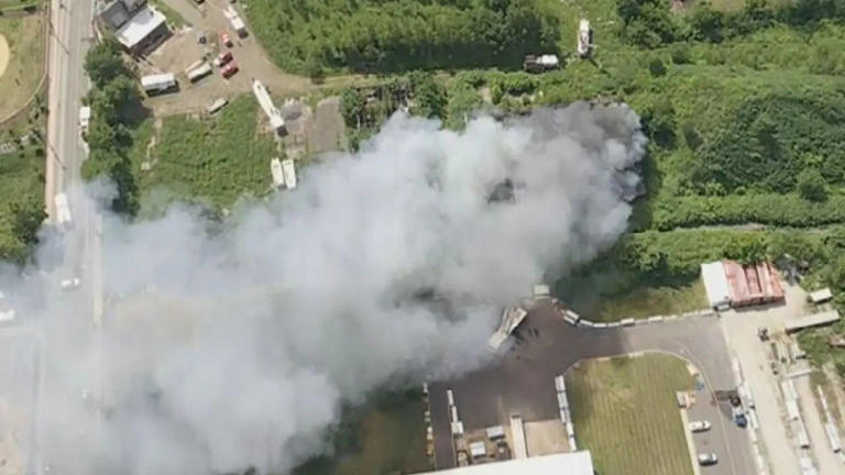 Fire in Camden, New Jersey: Blaze rips through warehouse on Erie Street ...