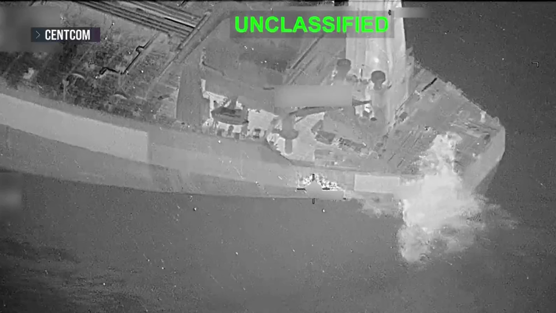 US targets ship trying to break through blockade