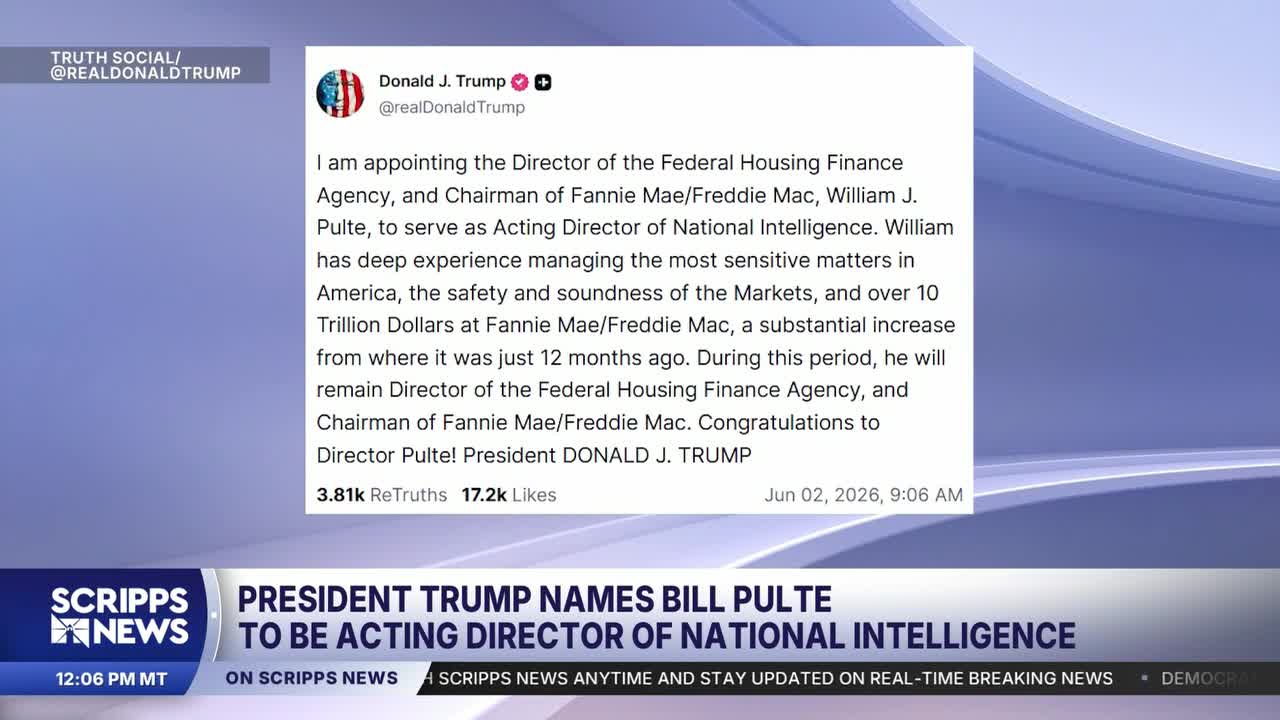 Trump names housing head Bill Pulte as interim director of National ...