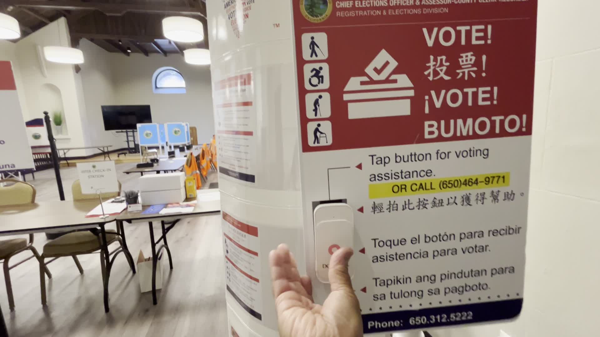San Mateo voter finds unattended voting center