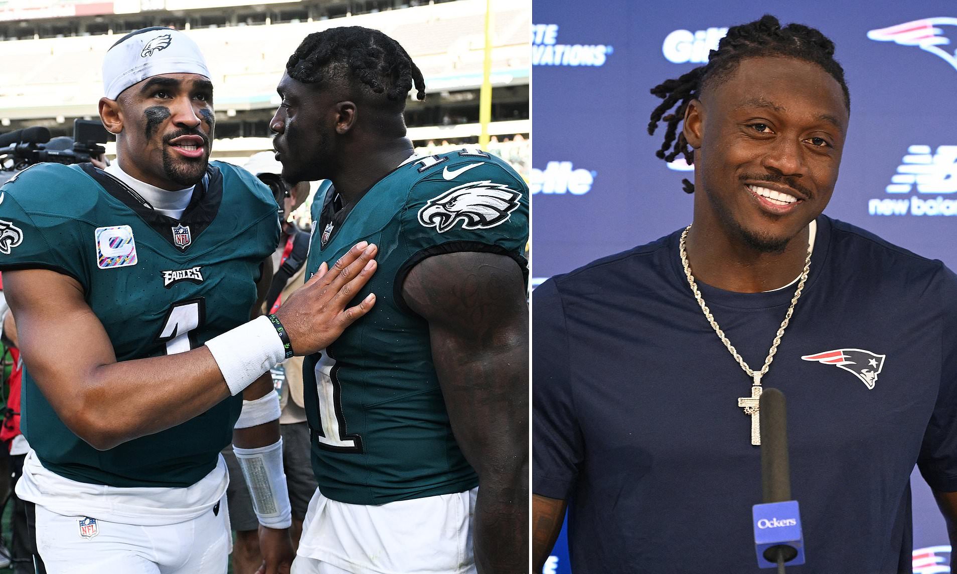 AJ Brown admits he and Jalen Hurts are 'not as close as we once were'