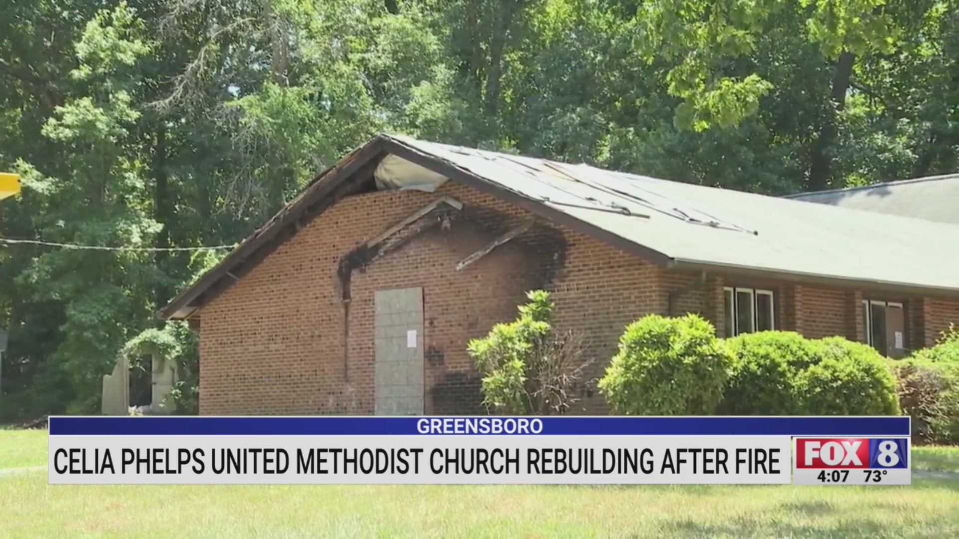 Celia Phelps United Methodist Church in Greensboro rebuilding after fire