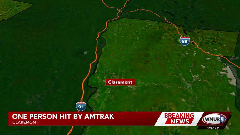 Person struck by Amtrak train in Claremont, officials say