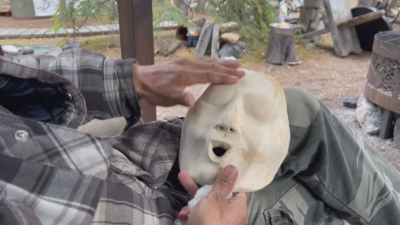 Ross River residents relearn the craft of Kaska mask-making