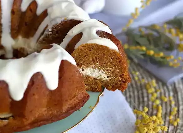 Worteltaart met cheesecakevulling