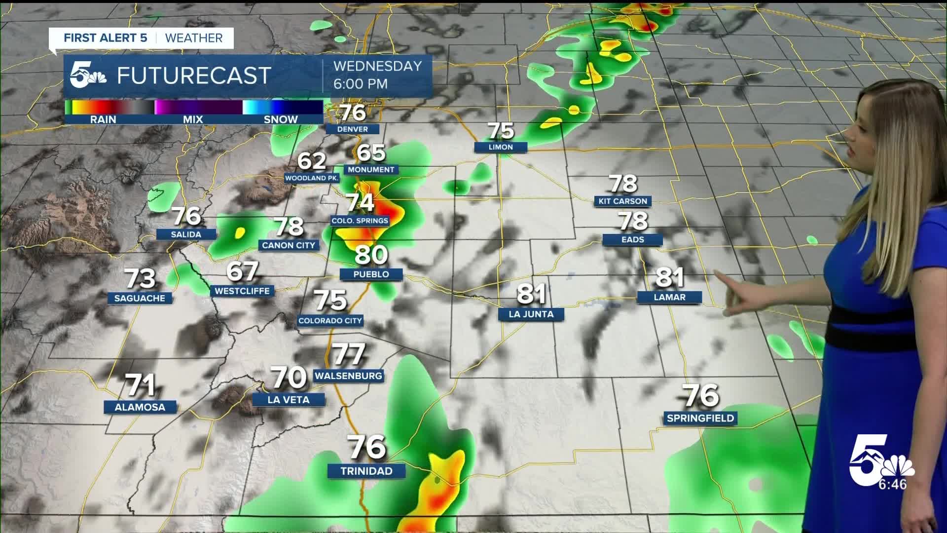 A few more thunderstorms on Wednesday before a drier end of the week