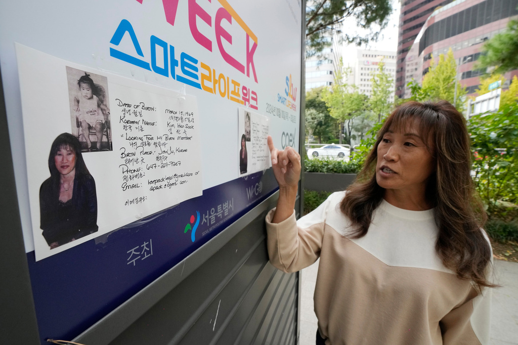 A wall of nametags at a South Korean park testifies to adoptees ...