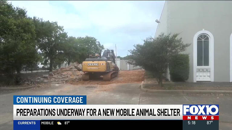 Demolition underway for new Mobile animal services building