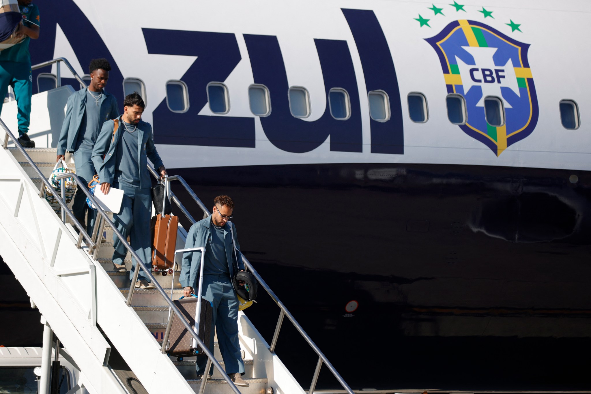 Brazil national team's plane baptized before departing for World Cup