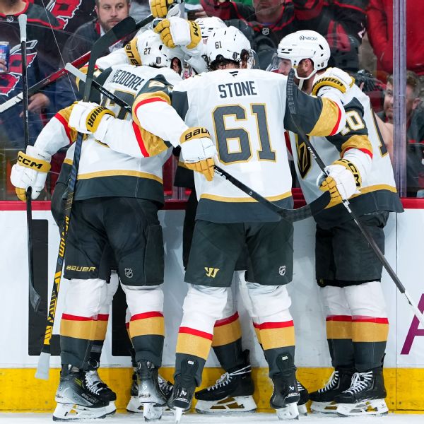 Golden Knights rally again, swipe Game 1 from Hurricanes