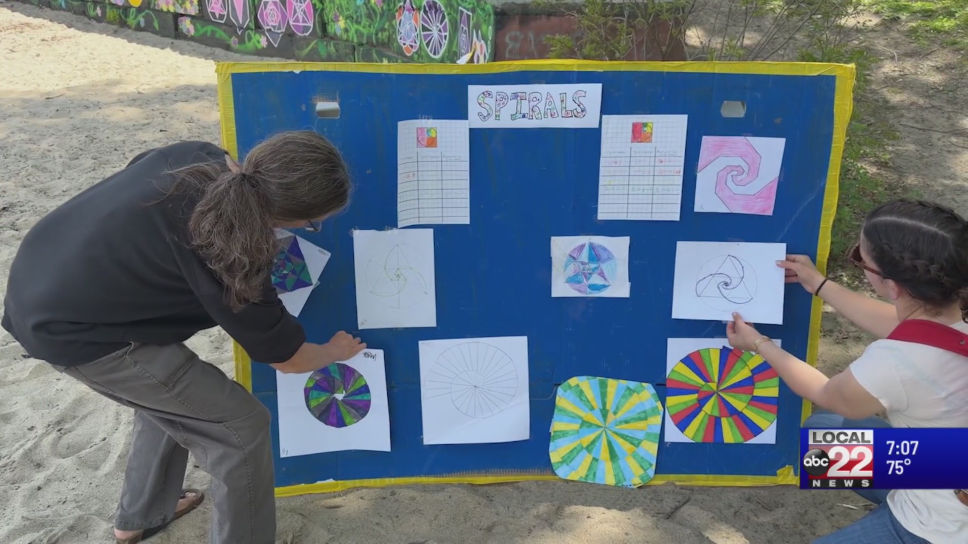 Burlington kids make math-themed mural at Oakledge Park