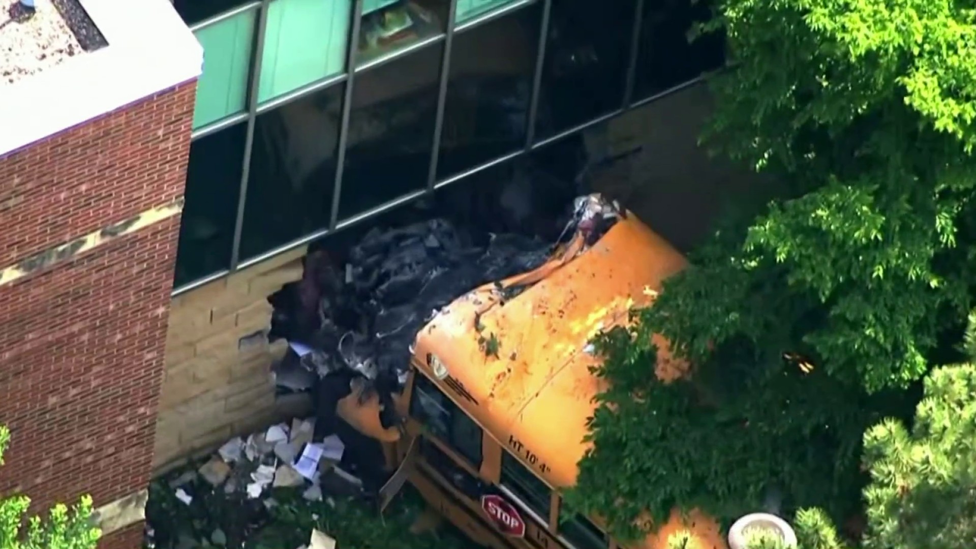 School bus in St. Paul, MN crashes into university building