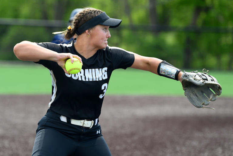 Defense, clutch homer lift Corning in Class AAA softball subregional