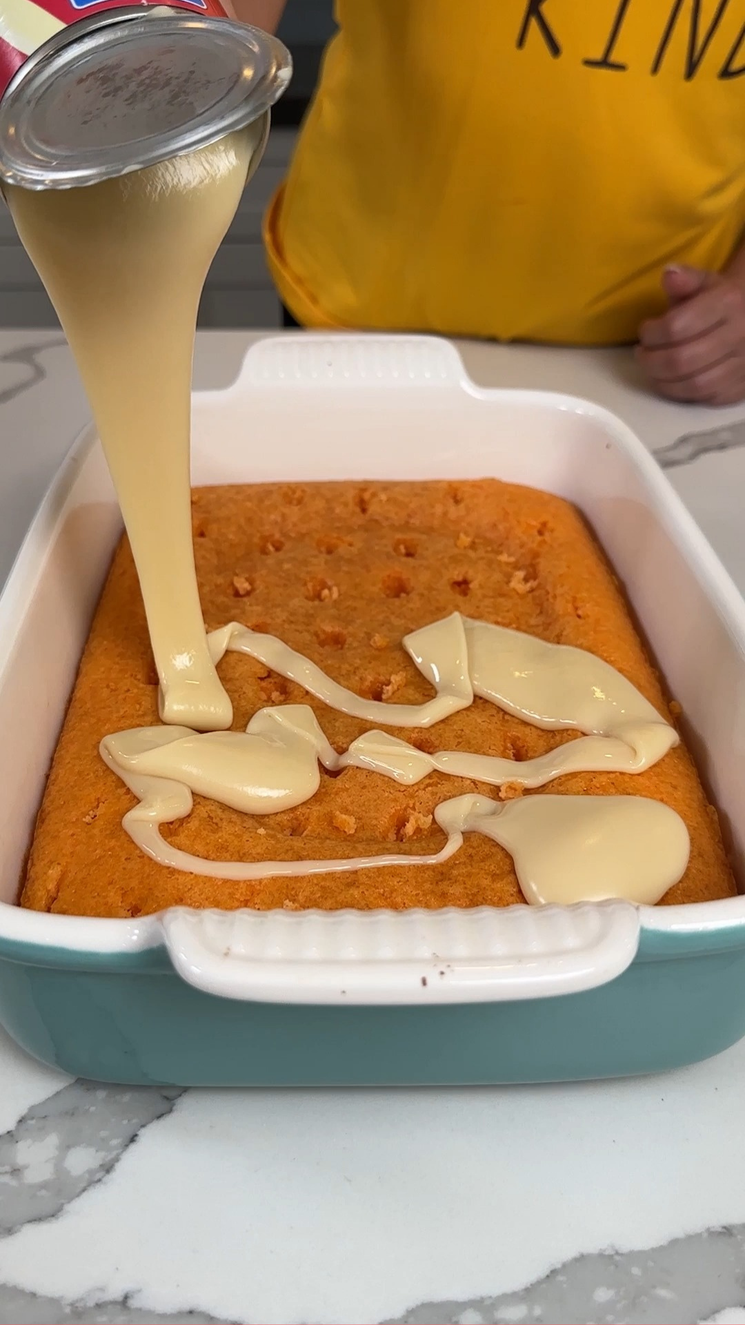 Tres leches orange cake dessert