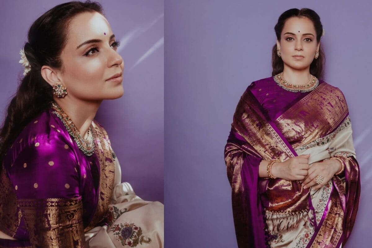 Kangana Ranaut champions handloom luxury in Gaurang Shah's Kanjeevaram ...