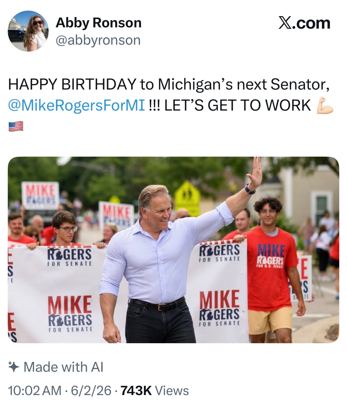 GOP Senate candidate Mike Rogers mocked over AI-altered photos