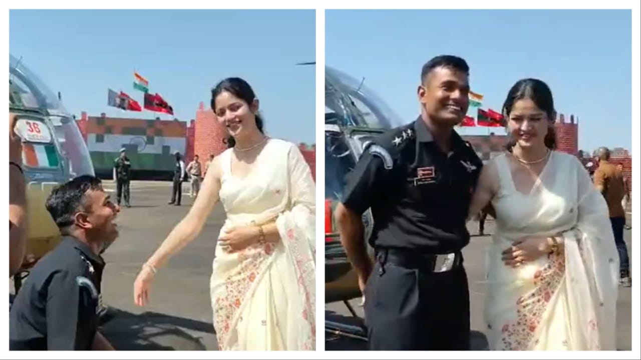 Army pilot proposes to girlfriend beside helicopter after graduation in ...