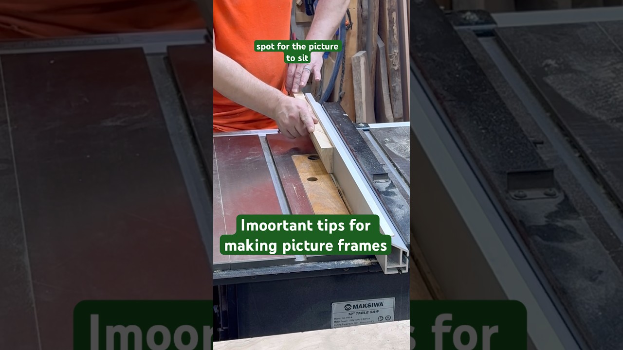 Tips and tricks for making a custom picture frame #woodworking # ...