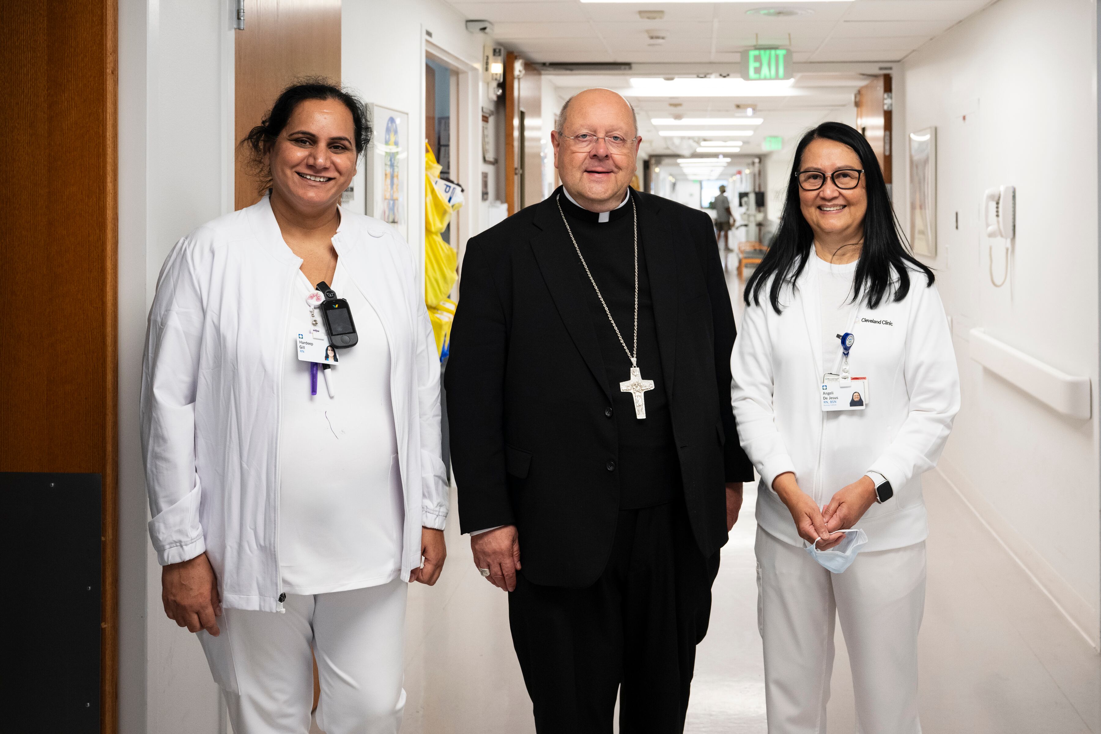 Cleveland Bishop Edward Malesic visits Marymount Hospital