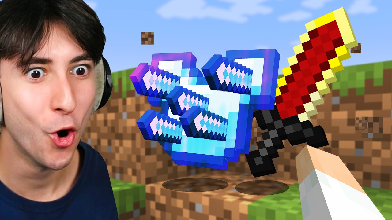 Minecraft but every drop is a sword!