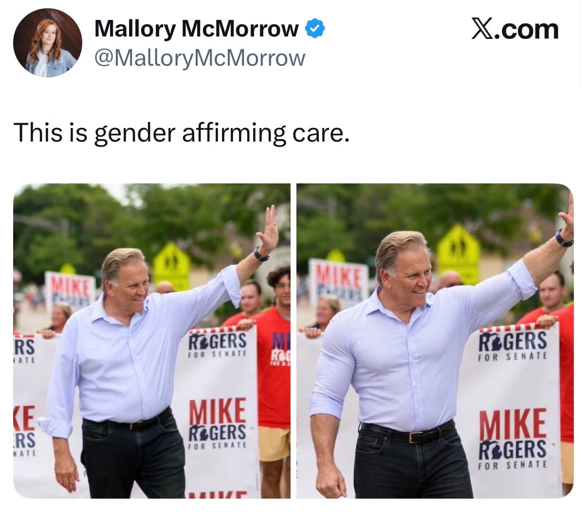 GOP Senate candidate Mike Rogers mocked over AI-altered photos