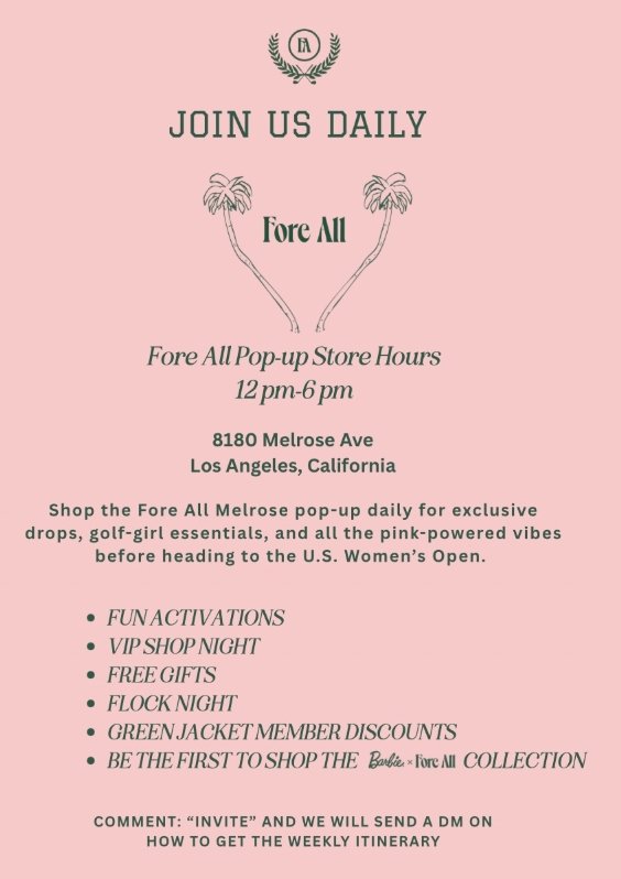 Fore All pop-up shop, LA