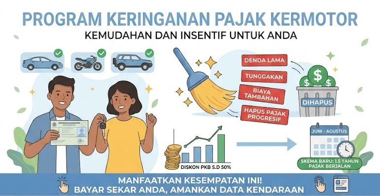 Lampung resmi gelar diskon pajak kendaraan, nunggak lama cukup bayar 1 ...