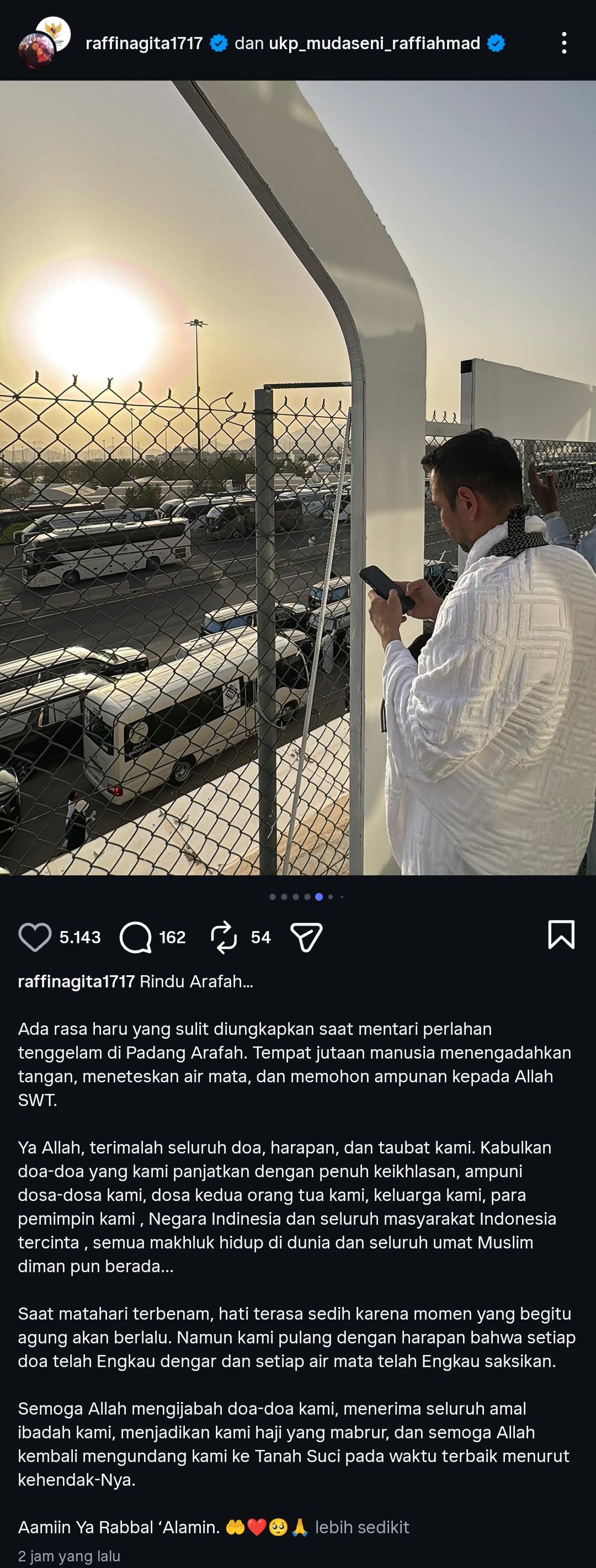 Terungkap doa Raffi Ahmad di Padang Arafah, minta momongan lagi hingga ...