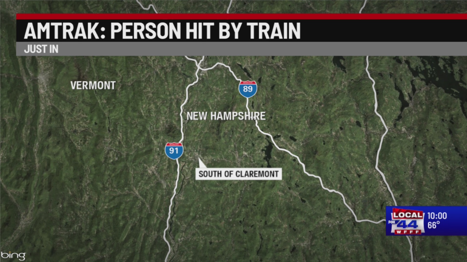 Vermonter Amtrak train collides with pedestrian