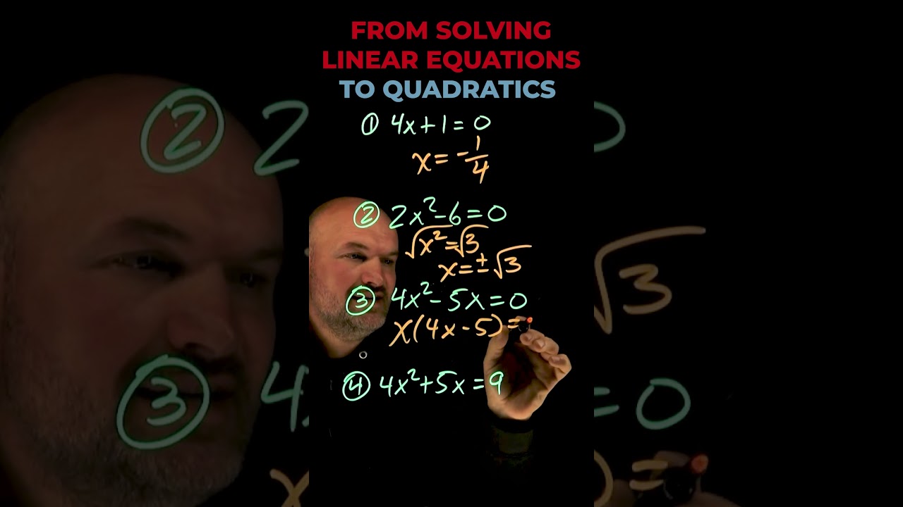 From solving linear to quadratics #math #algebra #tutorial