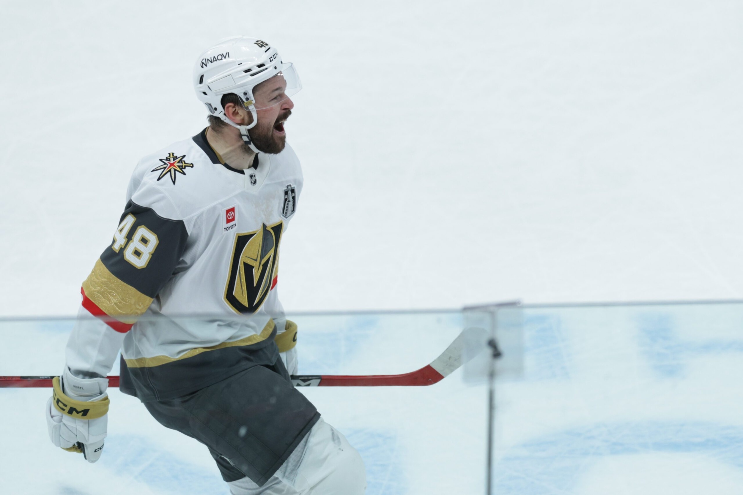 Hertl’s late goal gives Golden Knights Game 1 win over Hurricanes