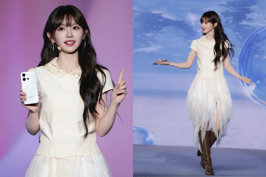 Tian Xi Wei dons three whimsical looks at recent seaside event