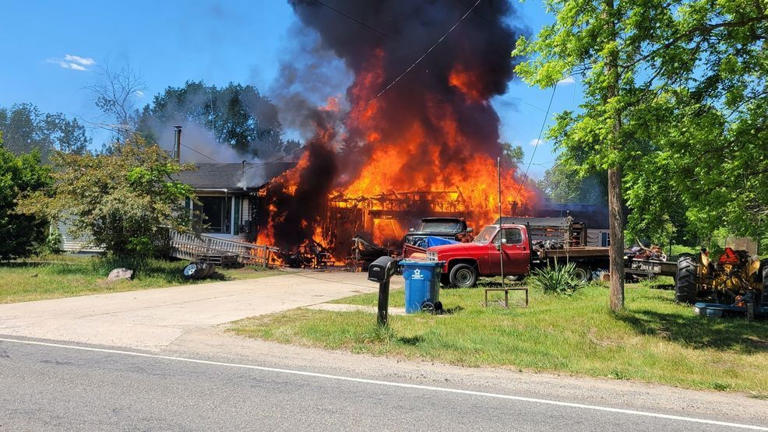 Thousands in Allegan, Barry counties without power after structure fire