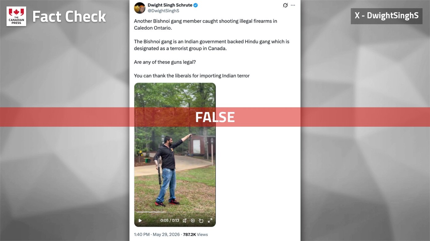 Fact file: Video shows man shooting guns in US., not Ontario gang member