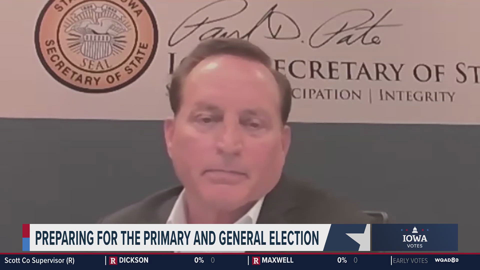 Iowa Secretary of State Paul Pate outlines primary election process