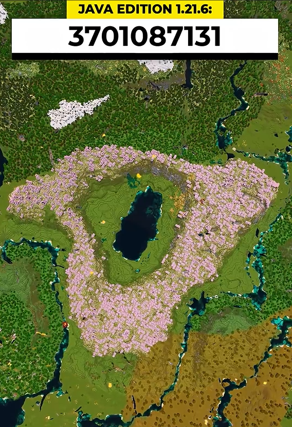 Minecraft seed with cherry grove circle near spawn: Beautiful survival ...