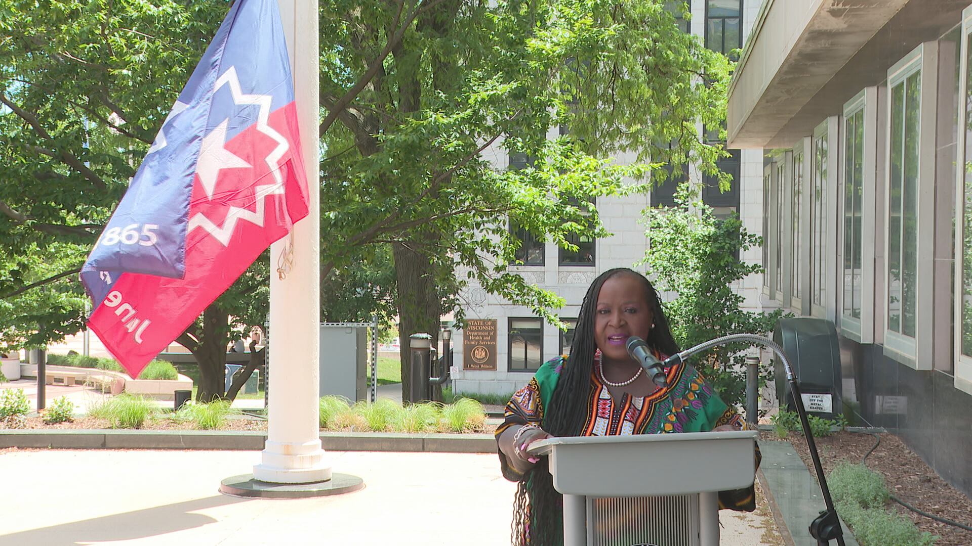 Juneteenth flag raising kicks off month of celebration in Madison