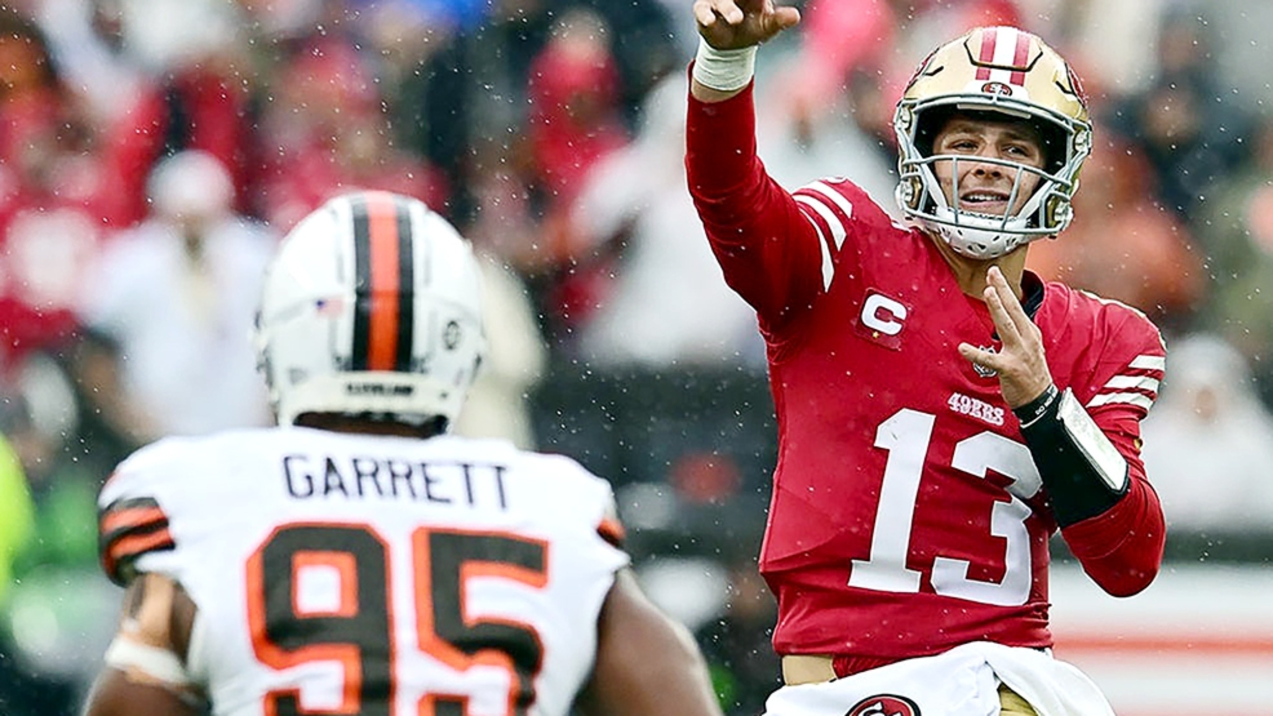 49ers coach reacts to Rams' blockbuster trade for Myles Garrett