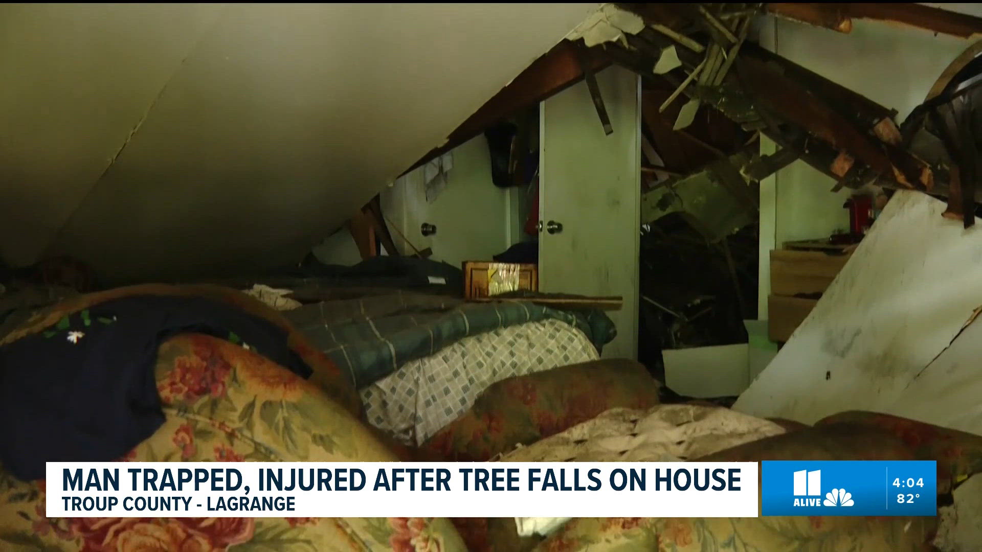 Man rescued, pinned to bed in LaGrange home after strong storms knocked ...