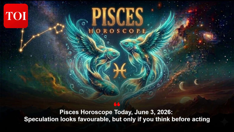 Pisces horoscope today, June 3, 2026: Speculation looks favourable, but ...