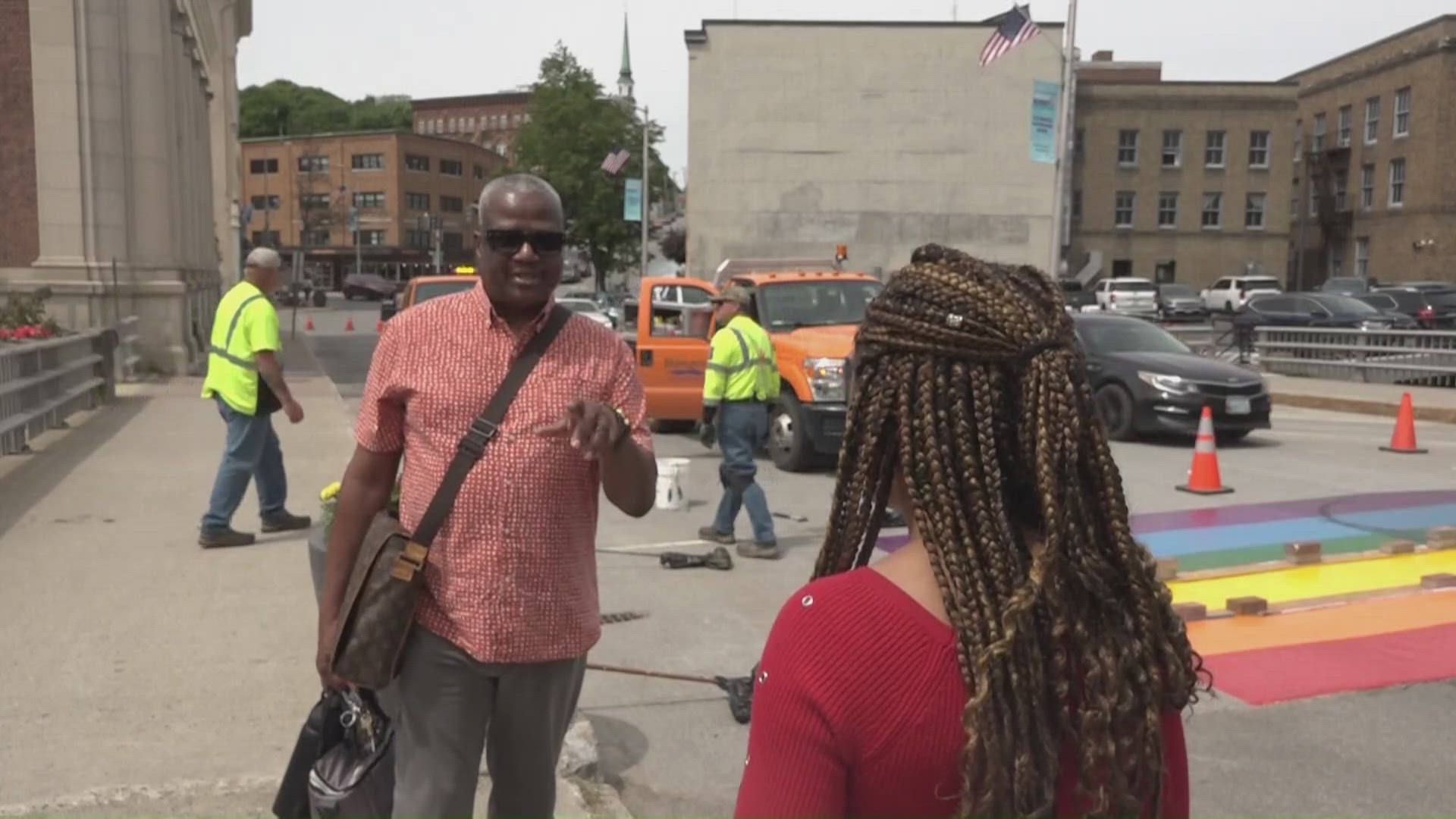 Community reacts after rainbow crosswalk to honor LGBTQ+ in Bangor is ...