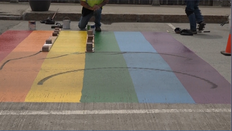 Bangor police investigate after Pride crosswalk defaced just 2 days ...