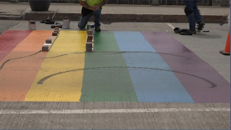 Bangor police investigate after Pride crosswalk defaced just 2 days ...
